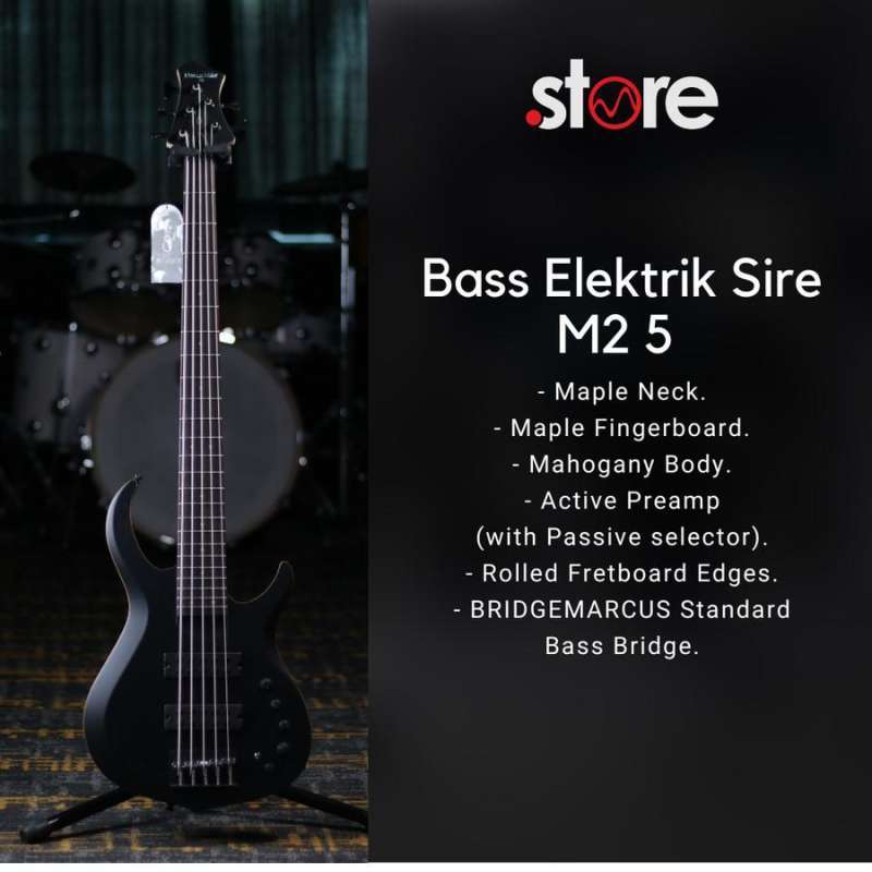 Jual Gitar Bass Elektrik Sire Marcus Miller M2 5 String Hitam Putih ...