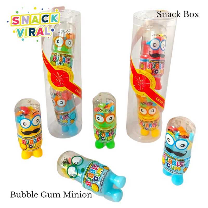 Promo Snack Viral - Bubble Gum Minion - Permen Karet Free Mainan Minion ...
