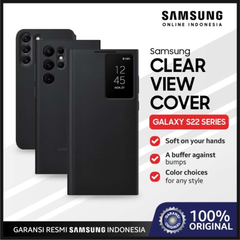 Jual Original Smart Clear View Cover Case Samsung Galaxy S22 Ultra Plus di Seller IsGone - Kapuk ...