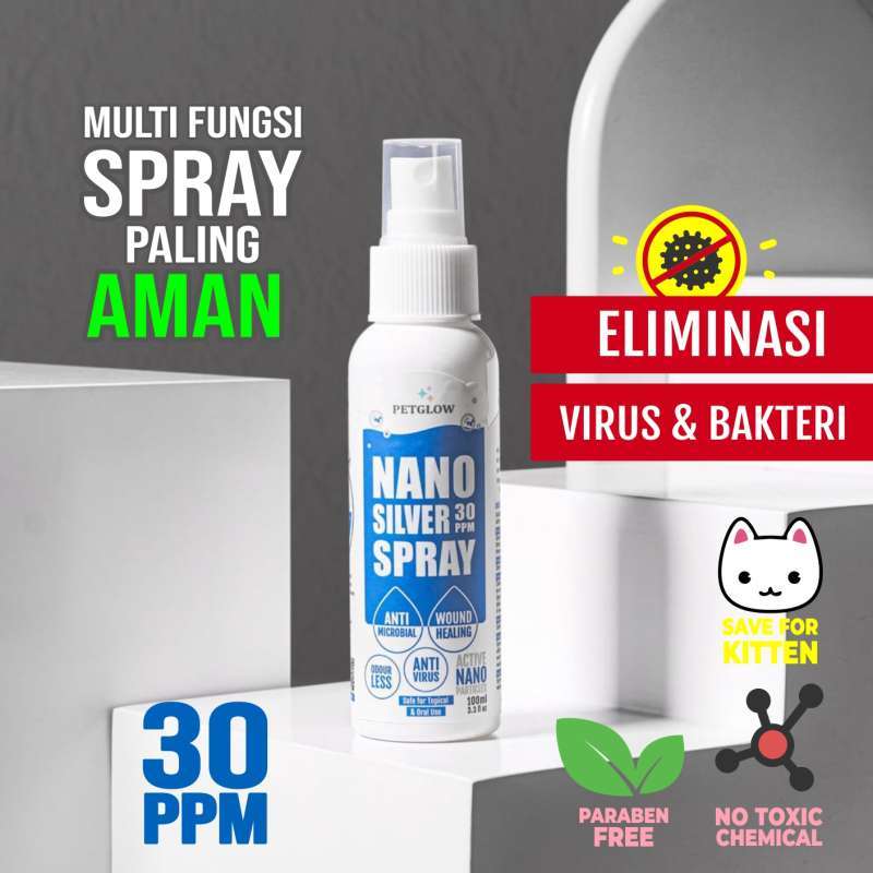 Jual Petglow Colloidal Nano Silver Spray 30ppm Dan 50ppm Pet Food Grade ...