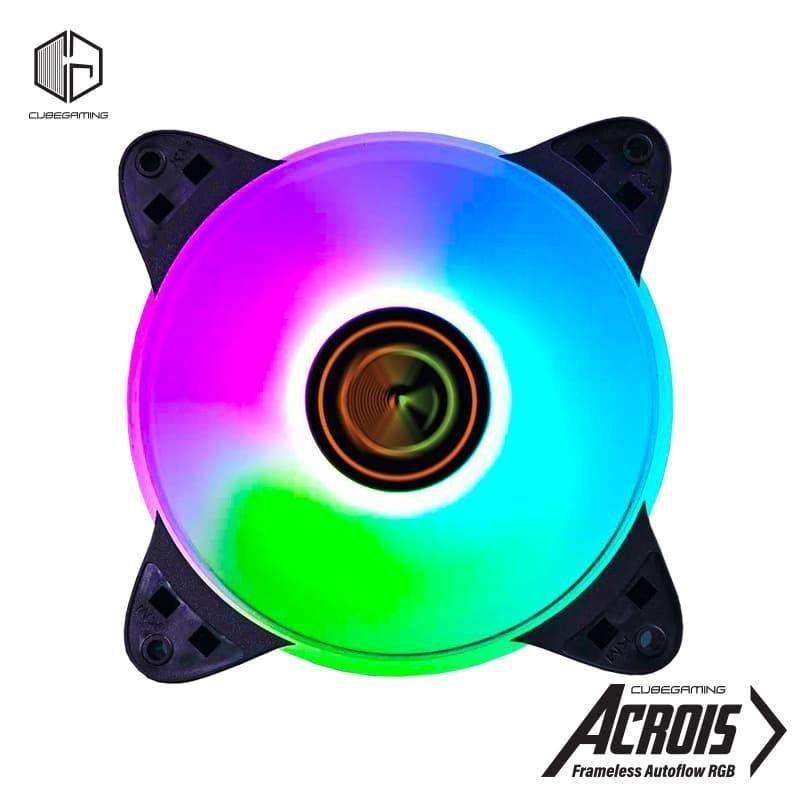 Jual CUBE GAMING ACROIS - Frameless - RGB RAINBOW LED 12CM Fan Case di ...