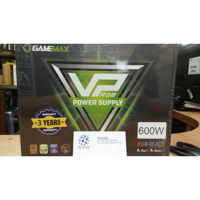 Jual GAMEMAX PSU VP600 RGB - 600 Watt 80+ EffIciency 80 PLUS 12cm Fan ...