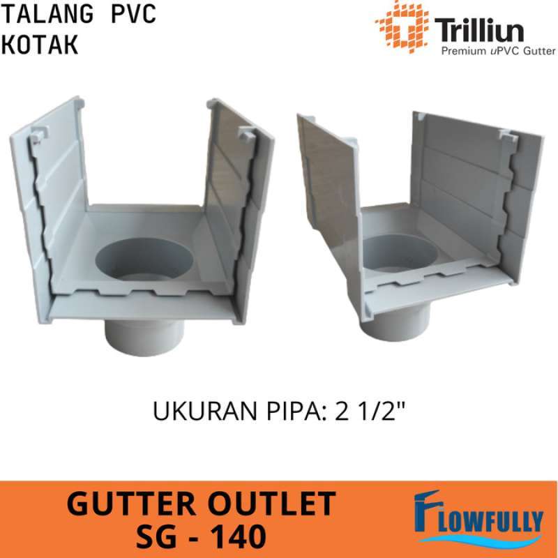 Jual Corong Talang Pvc Kotak Sg 140 Trilliun Gutter Outlet Di Seller ...