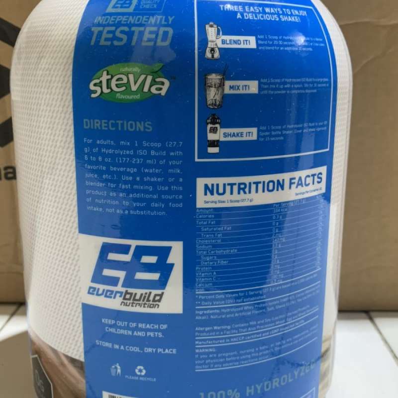 Jual Everbuild Nutrition Ultra Hydrolyzed Iso Build 4lbs Isolate Di ...