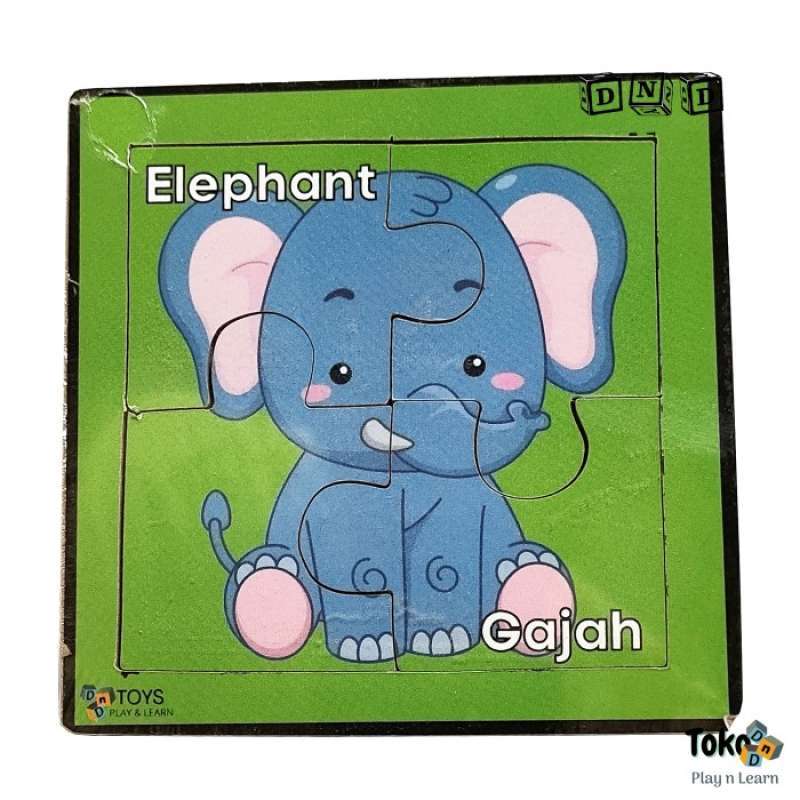 Jual Mainan Edukasi Anak Puzzle Kayu Binatang Hewan Mini Animal Wooden ...