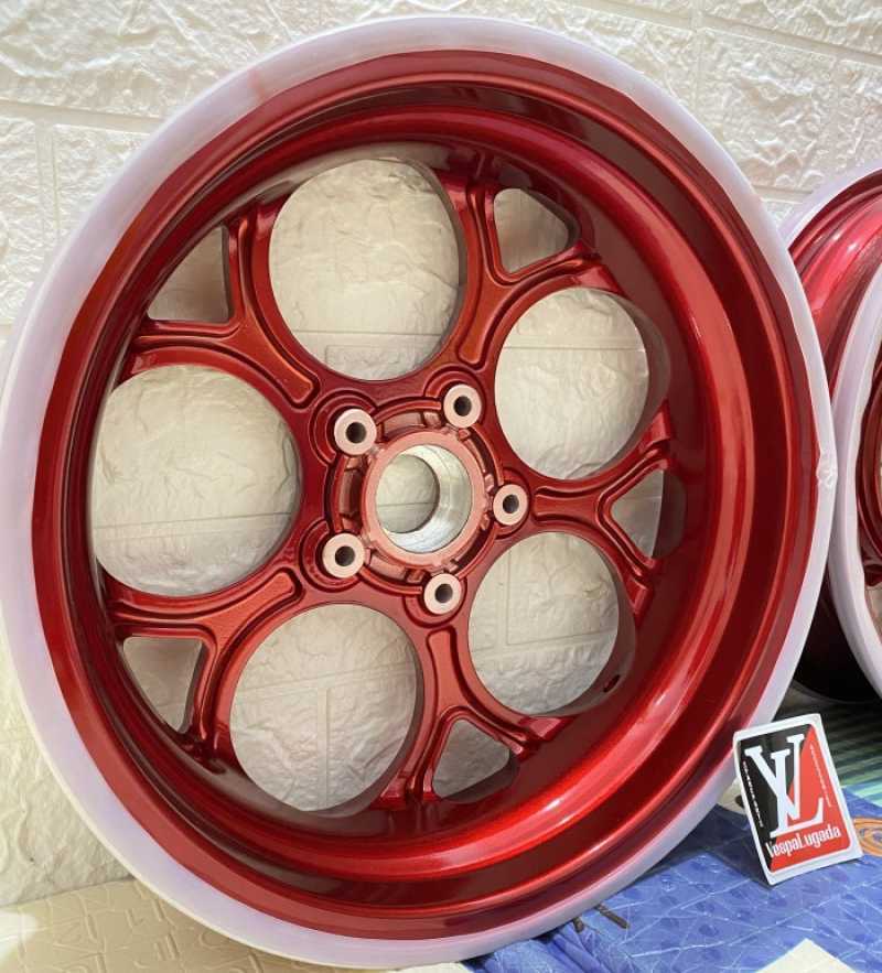 Promo Velg Cnc Vespa Model Marus - Red Candy Diskon 23% Di Seller ...