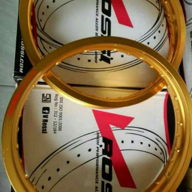 Promo VELG JARI-JARI V ROSSI WM UKURAN 185 RING 17 GOLD Diskon 23% di ...