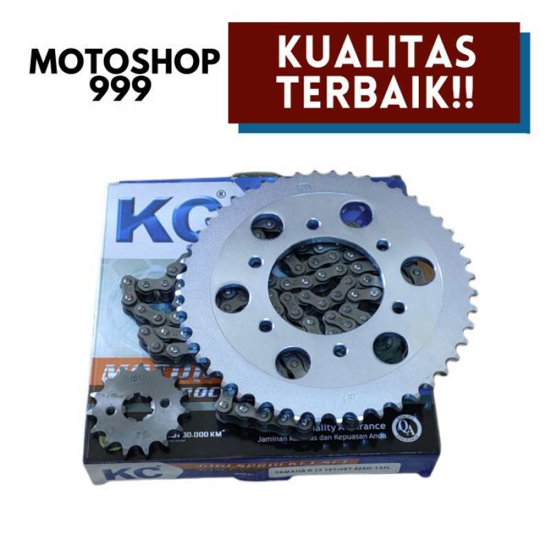 Jual Chain kit / Gear paket / Gear set + rantai Yamaha R15 V2 KC di Seller Alfa Auto Race - Rawa ...
