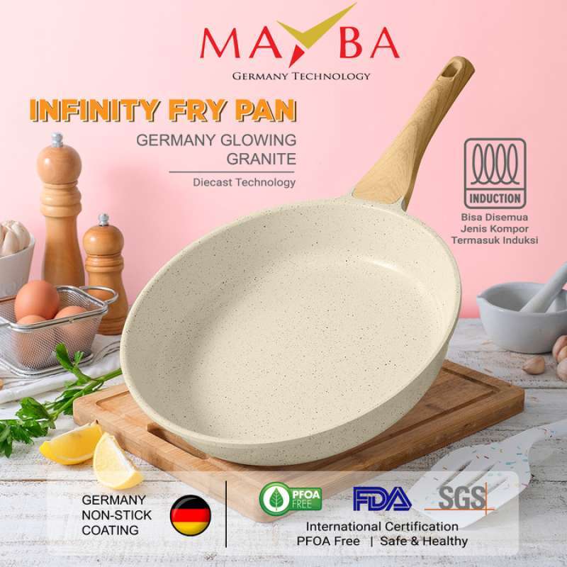 Jual MAYBA GERMANY INFINITY FRY PAN 28CM Panci Frypan Creme Marbel ...
