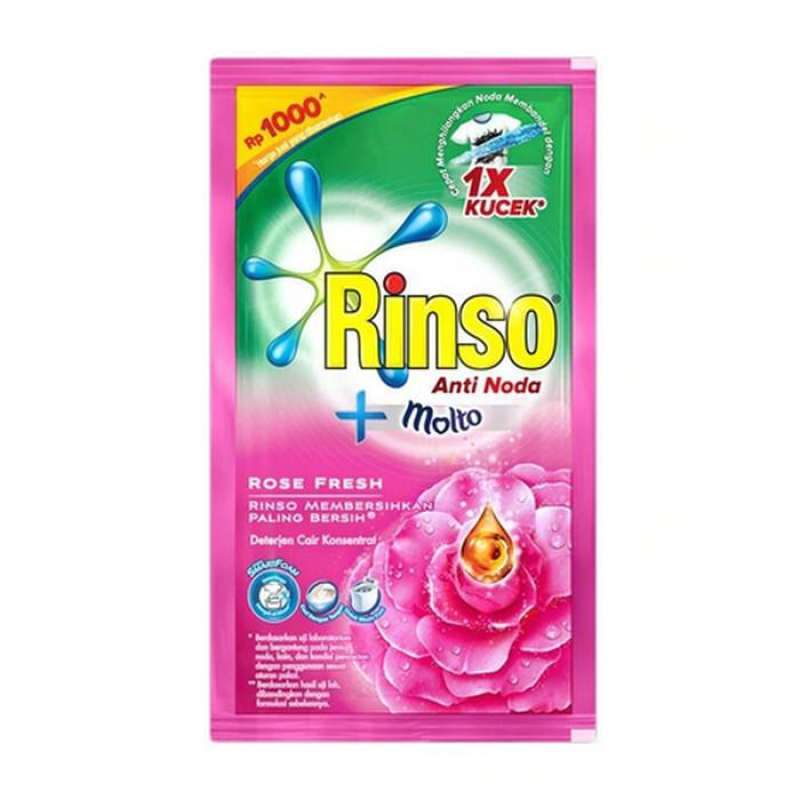 Jual Rinso Cair Renceng 40ml Isi 6 Sachet/Detergent Liquid/Sabun Cuci ...