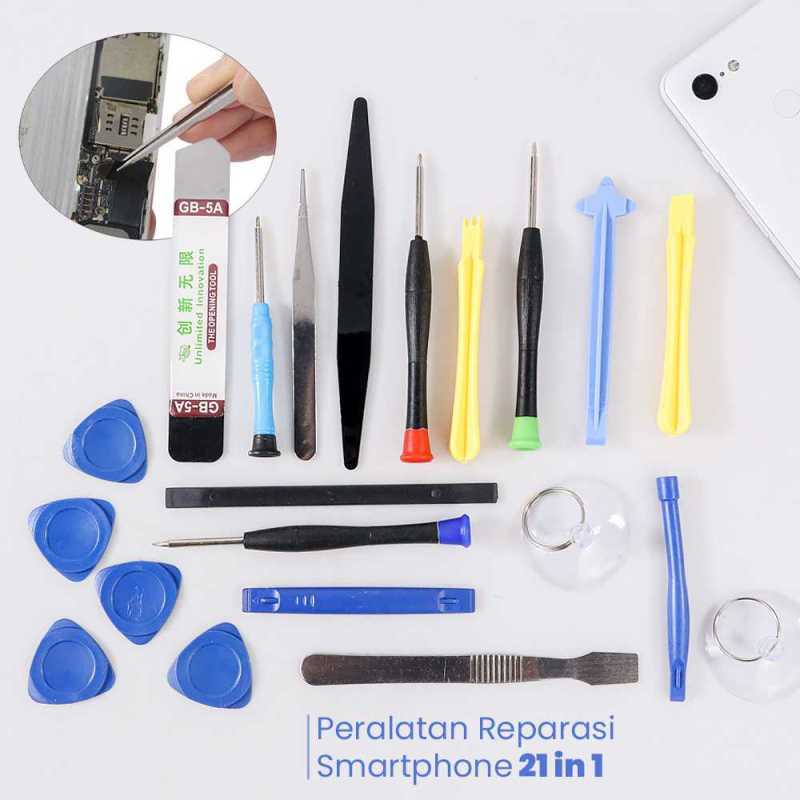 Jual Peralatan Reparasi Smartphone 21 in 1 Repair Tools Set - GB-5A ...