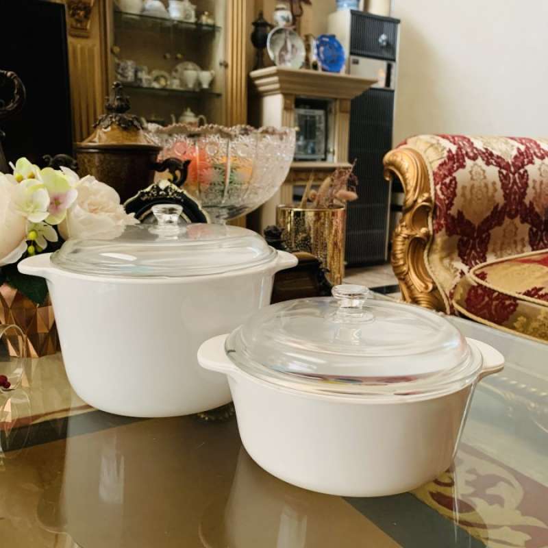 Promo Luminarc Cookware Plain White + Tutup Kaca / Made In France - 1 L ...