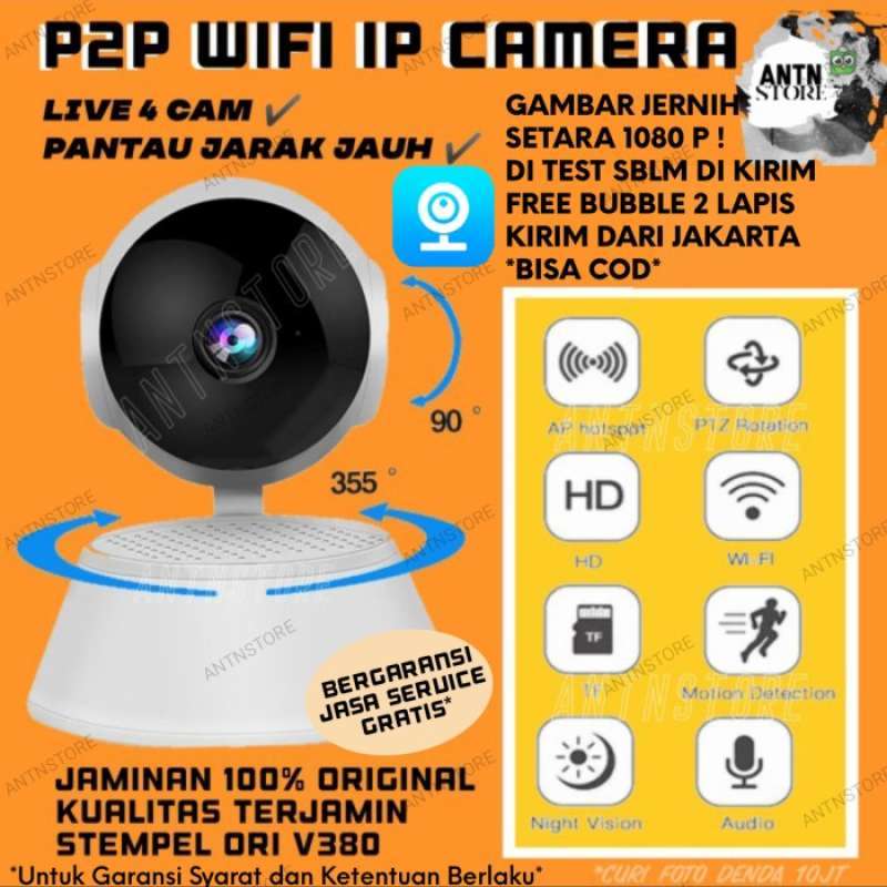 Jual Promo Of the year V380 Ip Camera Cctv Wifi camera Indoor HD 720p ... Jual Promo Of the year V380 Ip Camera Cctv Wifi camera Indoor HD 720p ...