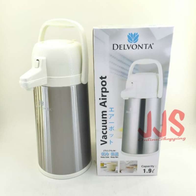 Jual TERJAMIN Termos Pompa DELVONTA vacuum airpot 1900ml di Seller Cv.SNJ Abadi - Kota Jakarta ...