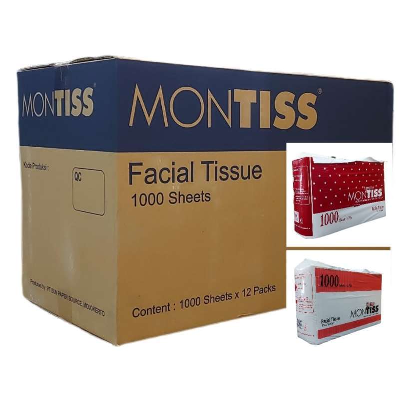 Jual 1 Karton / Dus MONTISS Facial Tissue - Tisu Wajah - 1000 sheet - 2 ... Jual 1 Karton / Dus MONTISS Facial Tissue - Tisu Wajah - 1000 sheet - 2 ...