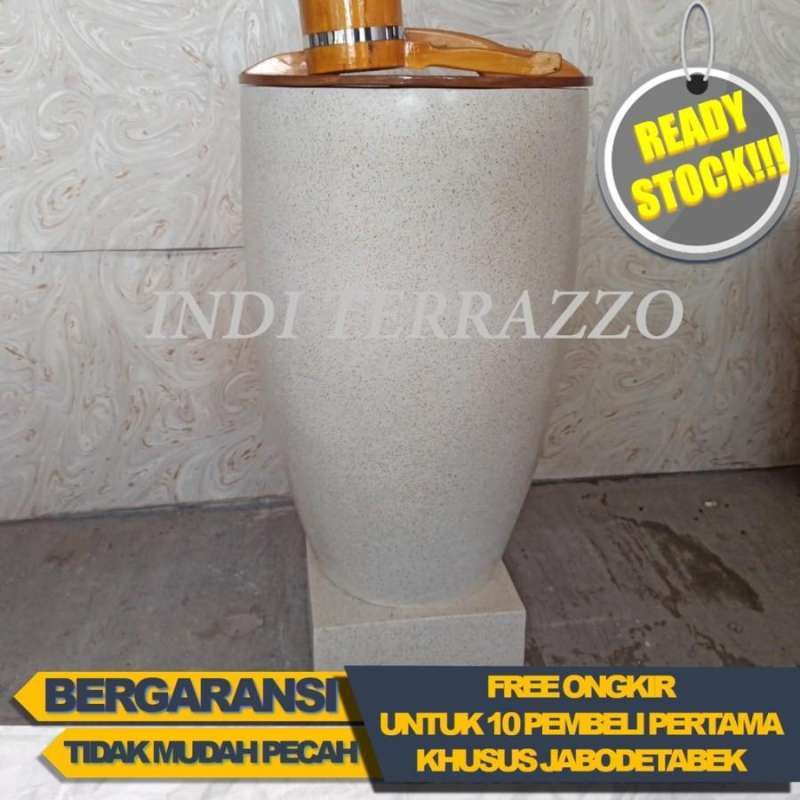 Jual INDI TERRAZZO GENTONG AIR BAK MANDI BALI TINGGI 80cm Diameter 45cm ...