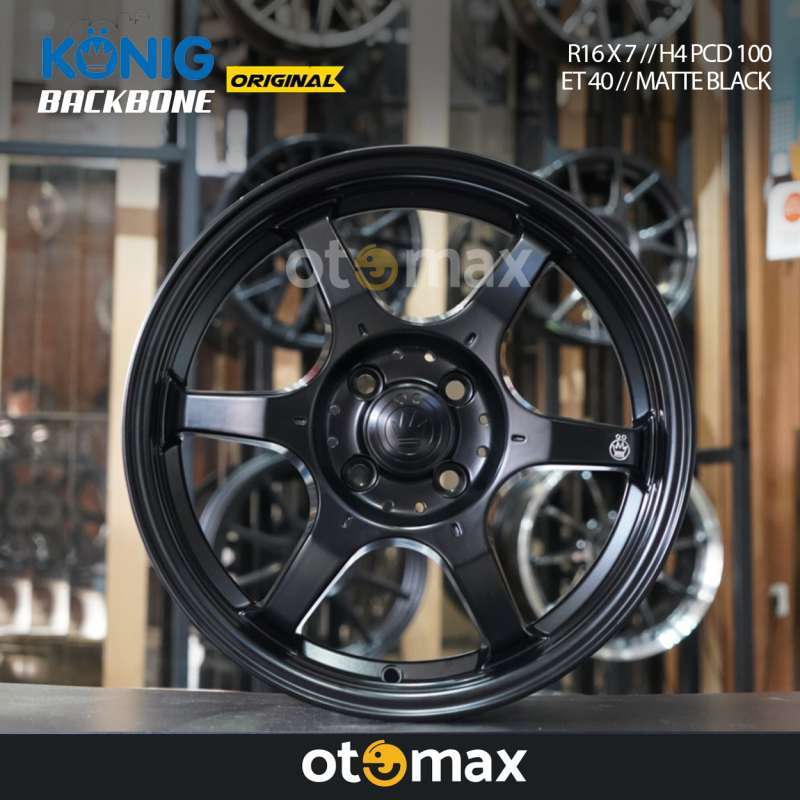 Jual Velg Mobil Konig Backbone Original Ring 16 Matt Black di Seller OTOMAX - OTOMAX STORE - Kab ...