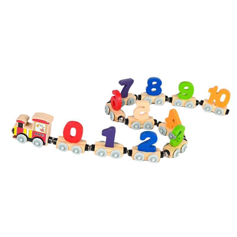 Jual Wood Train Set Developmental Toy with Locomotive for Game 12 ...
