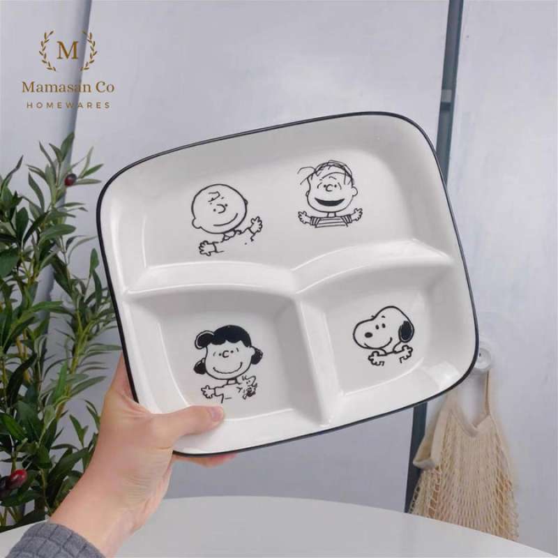 Jual Snoopy Divider Plate Ceramic Piring Keramik di Seller CobanBaith ...
