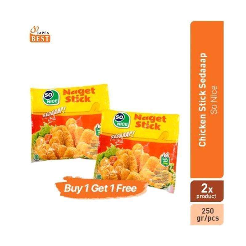 Jual So Nice Sedap Stick Nugget Ayam 250gr [Buy 1 Get 1] di Seller ...