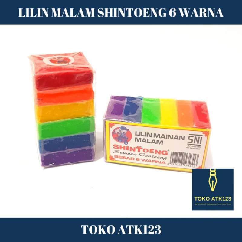 Jual Lilin Malam Mainan / Plastisin Shintoeng Besar 6 Warna Di Seller ...