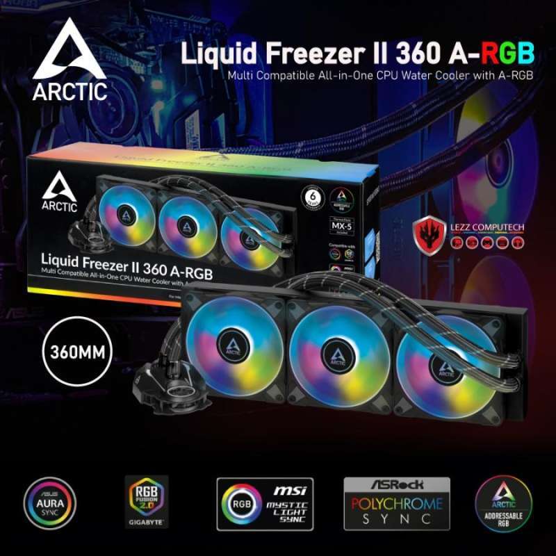 Jual ARCTIC Liquid Freezer II 360 A-RGB | Liquid CPU Cooler 360mm di ...
