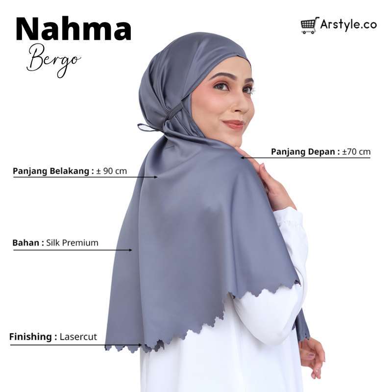 Jual Nahma Bergo / Bergo Lasercut/ Hijab Instan - Navy di Seller Arstyle.co - Kota Bandung, Jawa ...