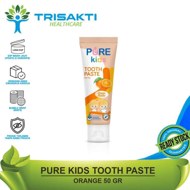 Jual Pure Kids Tooth Paste Orange 50 Gram Pasta Gigi Anak di Seller ...