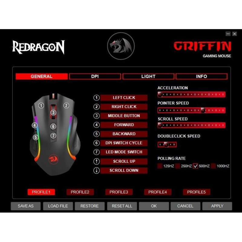 Promo Redragon Gaming Mouse Rgb Griffin - M607 Diskon 25% Di Seller ...