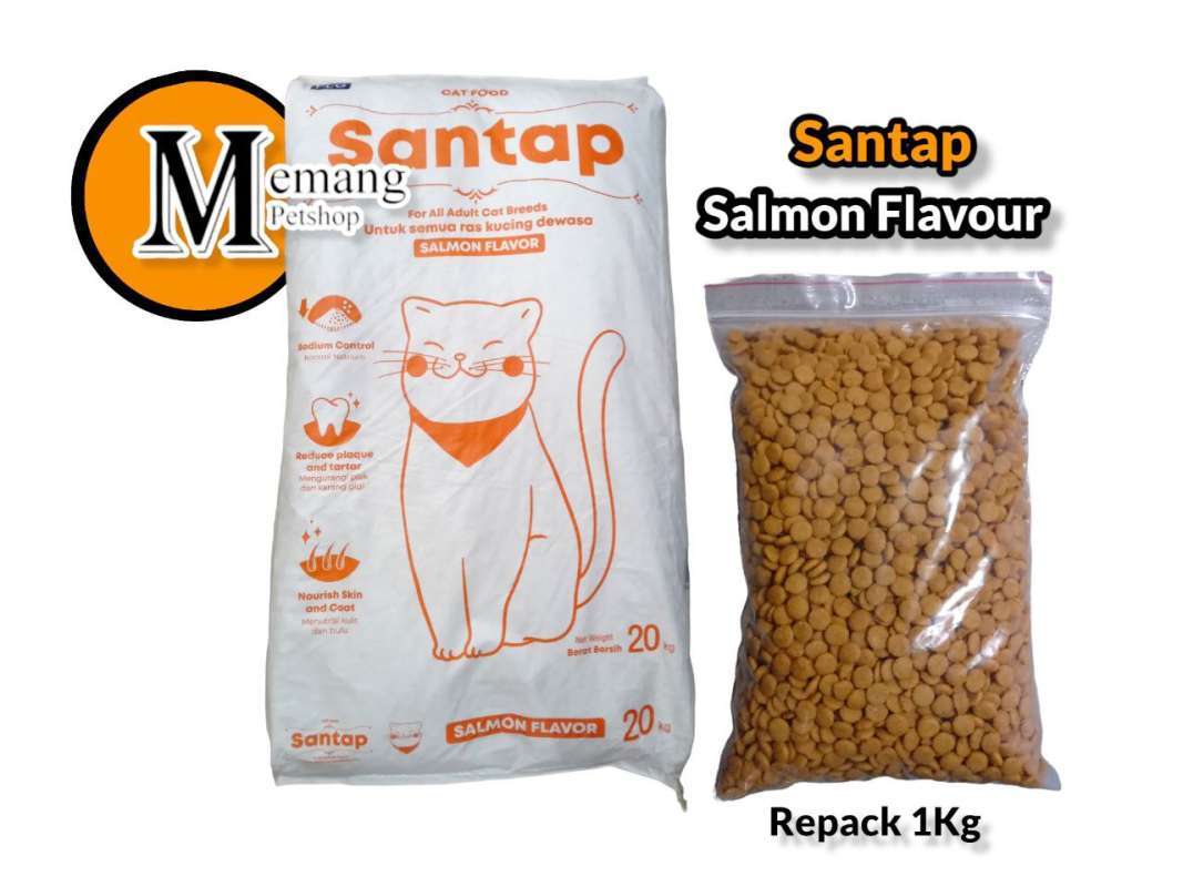 Jual Santap Salmon 1Kg - Makanan Kucing - Cat Food di Seller Memang Pet ...