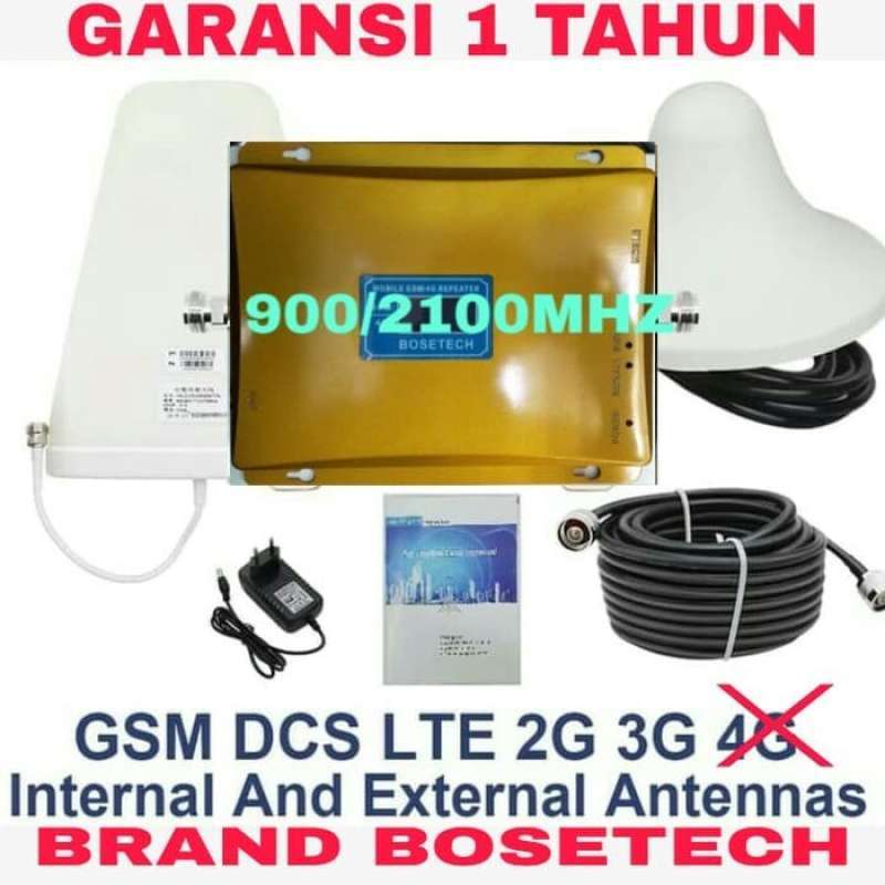 Jual Repeater penguat sinyal BOSETECH 2G 3G Dual band 900/2100Mhz GSM/WCDMA di Seller Silvanna ...