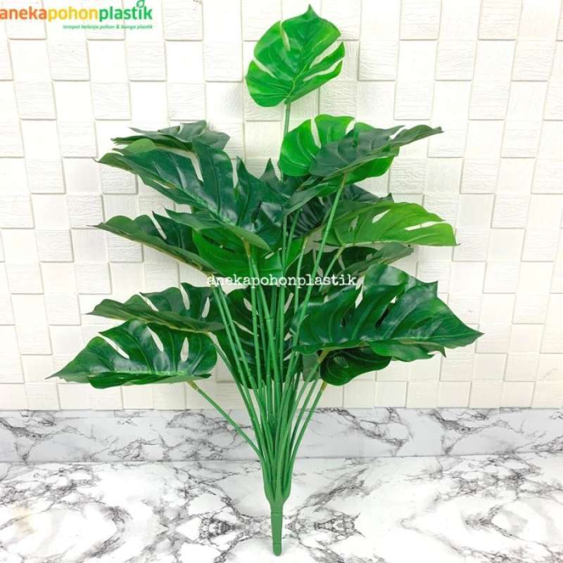Jual Daun Monstera Tapak Gajah Latex X18 Artificial Tanaman Hias ...