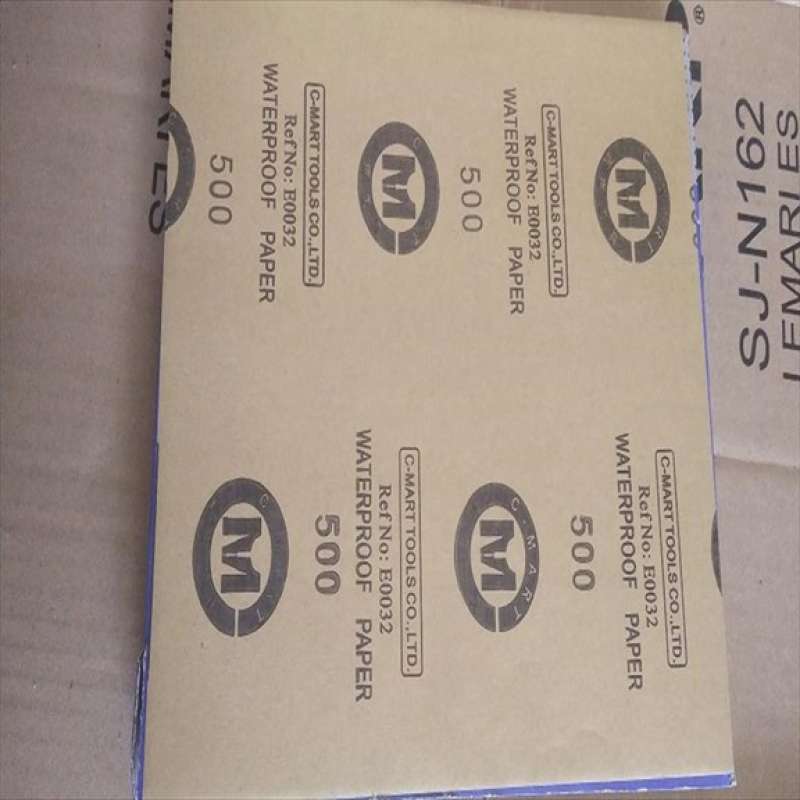 Jual Amplas Lembaran Grit 500 Paper Kertas Waterproof Abrasive Halus C ...
