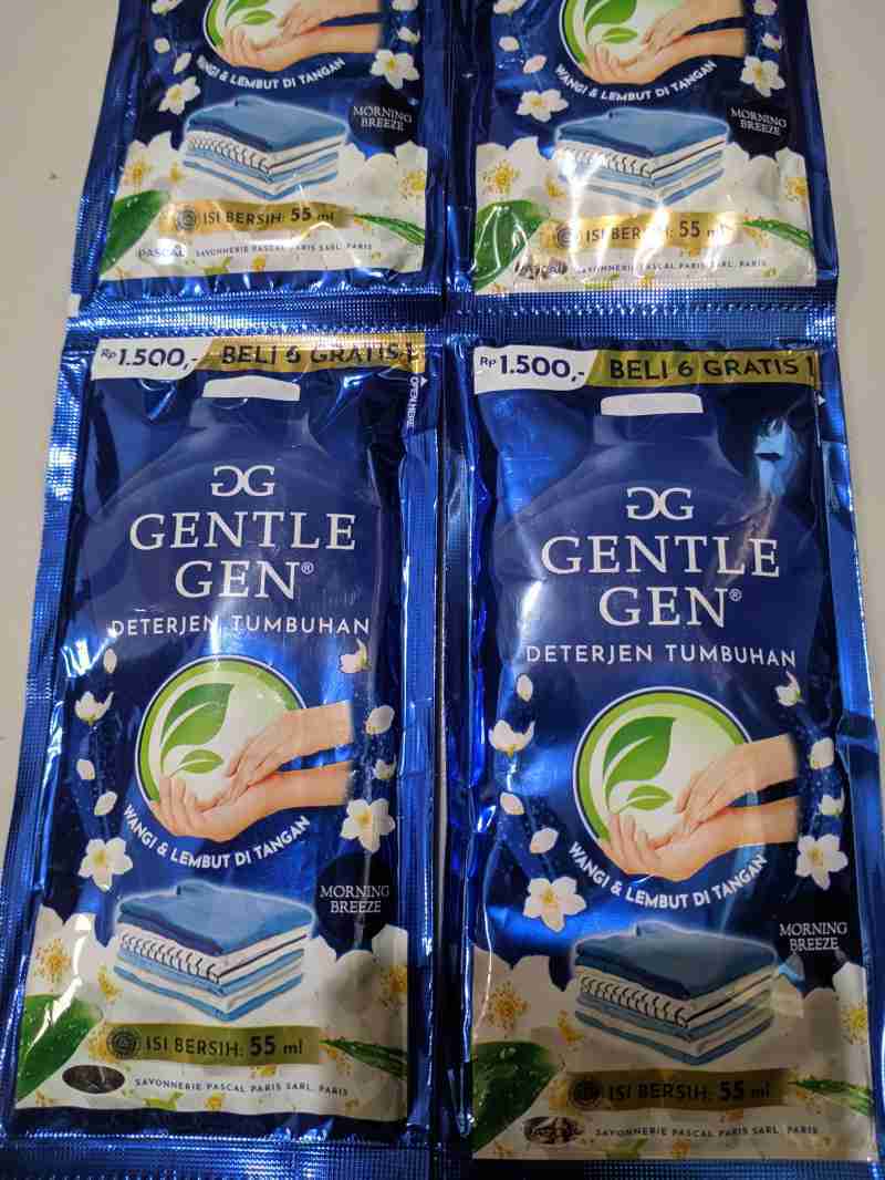 Jual Gentle Gen Deterjen Cair konsentrat Kemasan Sachet Ukuran 55 ml/ 1 ...