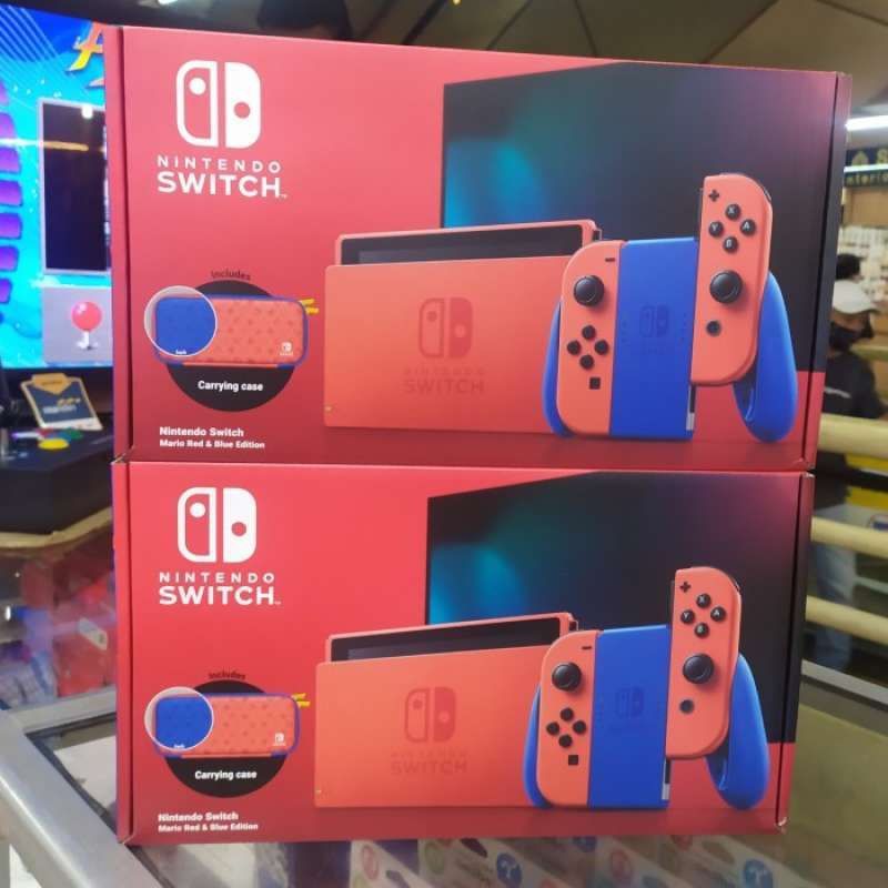 Jual New Nintendo Switch Mario Red & Blue V2 HAC-001(-01) di Seller ...