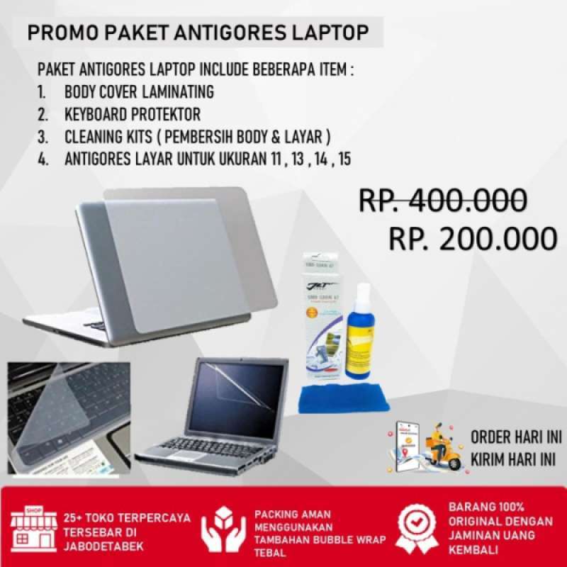 Jual Free Ongkir Paket Laminating Body Antigores Layar Laptop di Seller ...