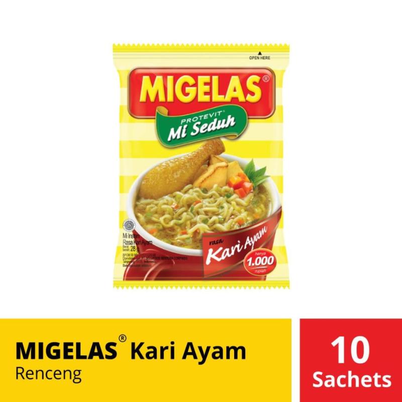 Jual Migelas Kari Ayam Mi Instan [Kemasan Renceng/ 10 Sachets @28 g] di ...