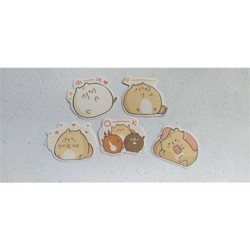 Jual Sticker Pack / fat cat series / for whatever you need / 3-4 cm / 4 ...