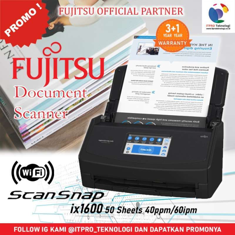 Jual Fujitsu Scanner ScanSnap ix1600 – ADF, Duplex di Seller ITPRO Teknologi - Ruko Harco Mangga ...