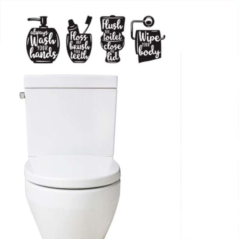 Promo Cutting Sticker Bathroom Rules Toilet Stiker Pintu Rumah Kamar ...