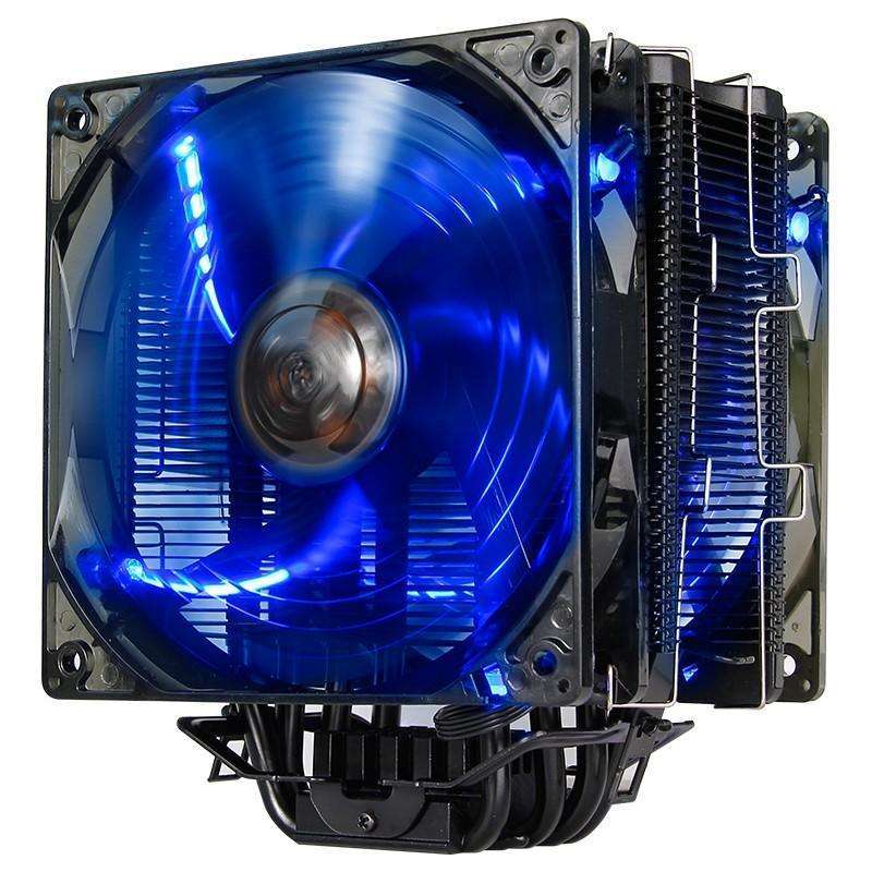 Jual PC Cooler/PCCooler X6/X 6 Black Blue LED HSF/HeatSinkFan CPU ...