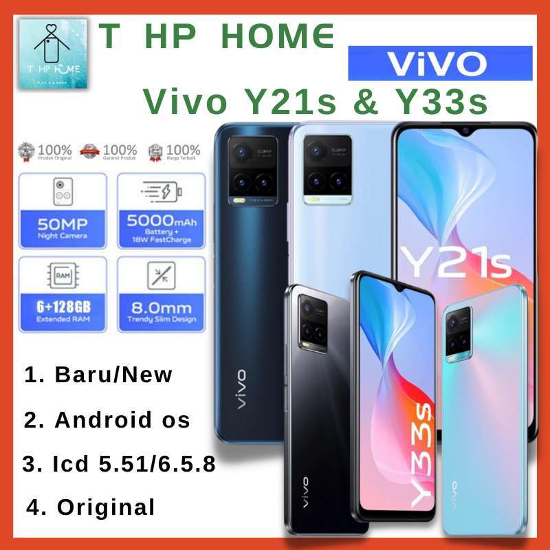 Jual HP VIVO Y21s Y33s 6/128GB Extended ROM 128GB Prosesor Helio G80 ...