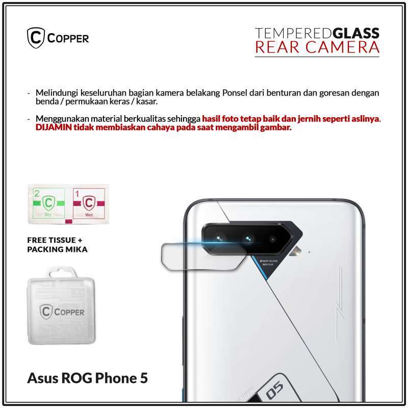 Promo Asus ROG Phone 5 - Copper Tempered Glass Kamera Diskon 36% di ...