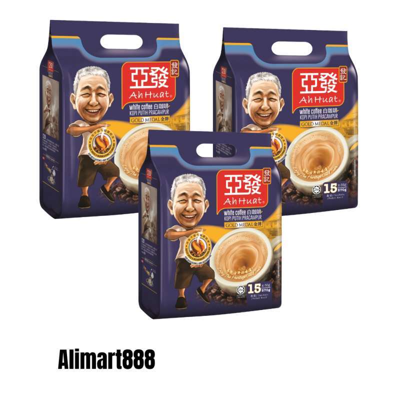 Jual Bundling 3 Pack Ahhuat Kopi Gold Medal 38grx 15 Sachet Di Seller ...