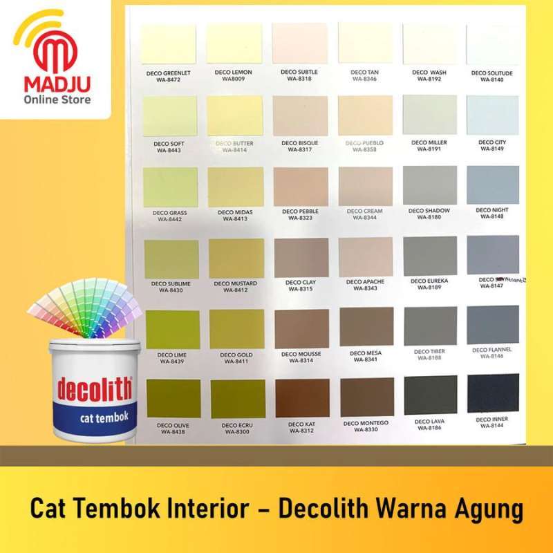 Jual Cat Tembok Interior Decolith 5kg Mixing Promo!! - 285-melati Di ...