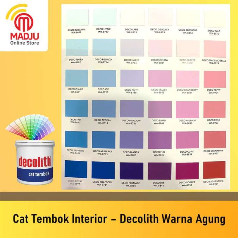 Jual Cat Tembok Interior Decolith 5kg Mixing Promo!! - 285-melati Di ...