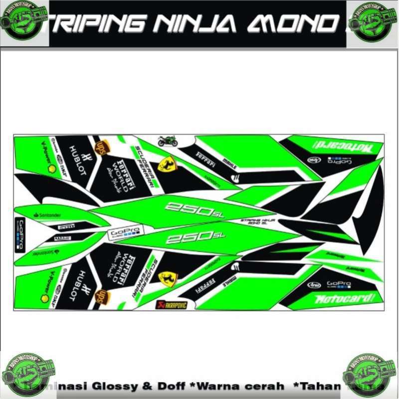 Promo Decal dekal decal striping ninja mono sl 250/variasi Decal ninja ...