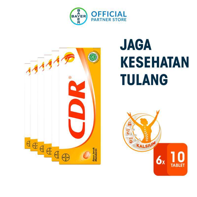 Promo FS - CDR Rasa Jeruk 10 tablet x 6 Unit Diskon 12% di Seller Bayer ...