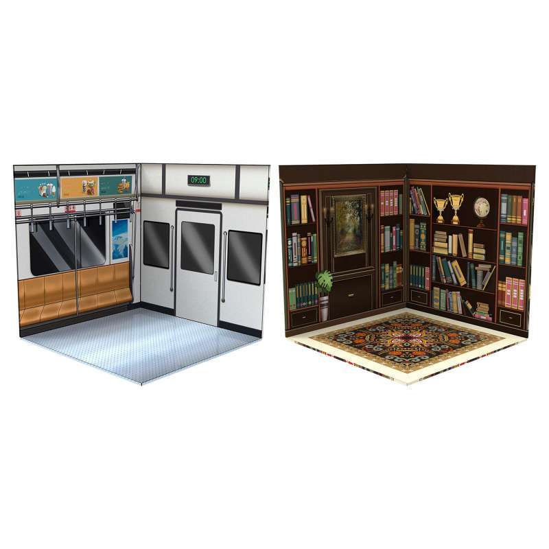 Jual 2x 1:12 Backdrop Scene Model Collection Layout Display Background ...