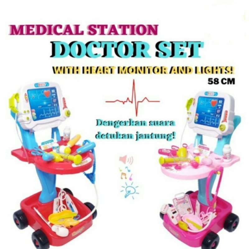 Jual Mainan Dokter Dokteran Doctor Medical Play Set Trolley Playset ...